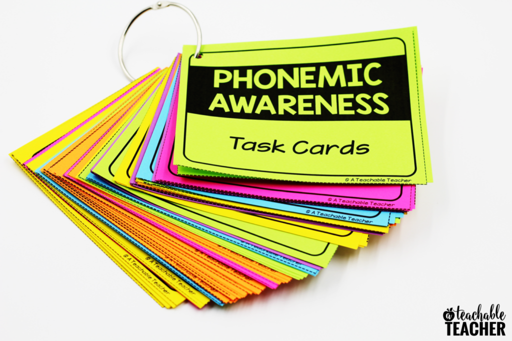 Phonemic Awareness Teacher Task Cards: Keep Me On Track