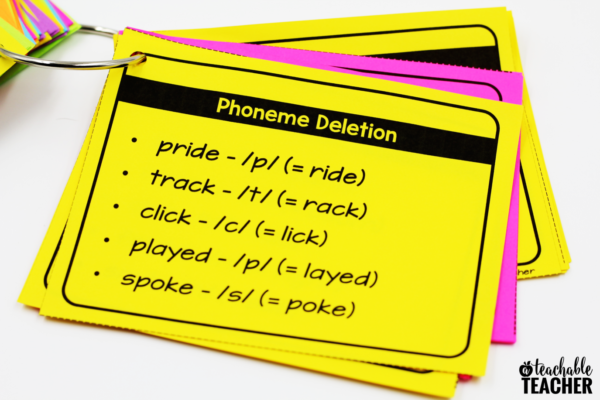 Phonemic Awareness Teacher Task Cards: Keep Me On Track