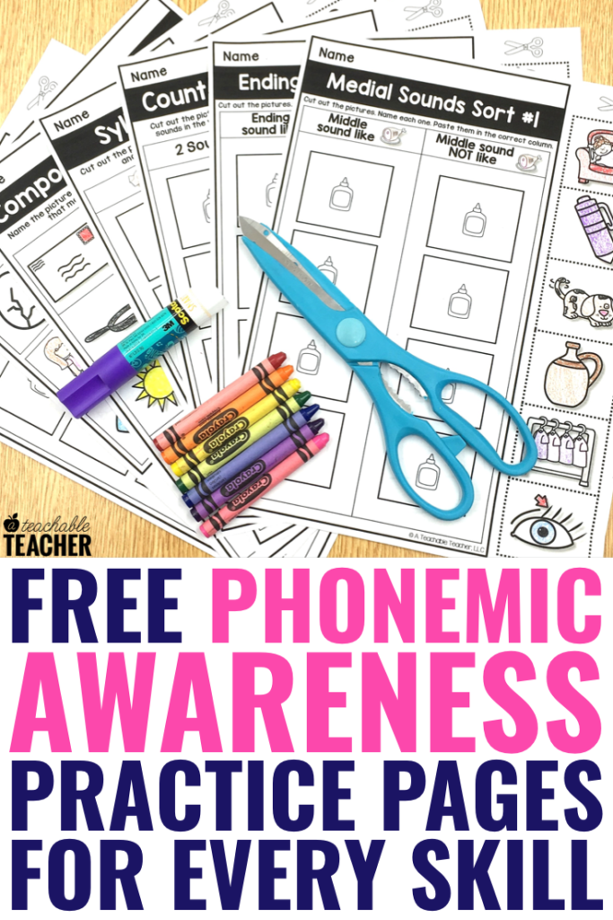 FREE Phonemic Awareness Worksheets Interactive And Picture Based