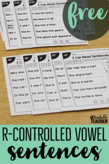 FREE Phonics Sentences Activities to Build Mastery and Fluency