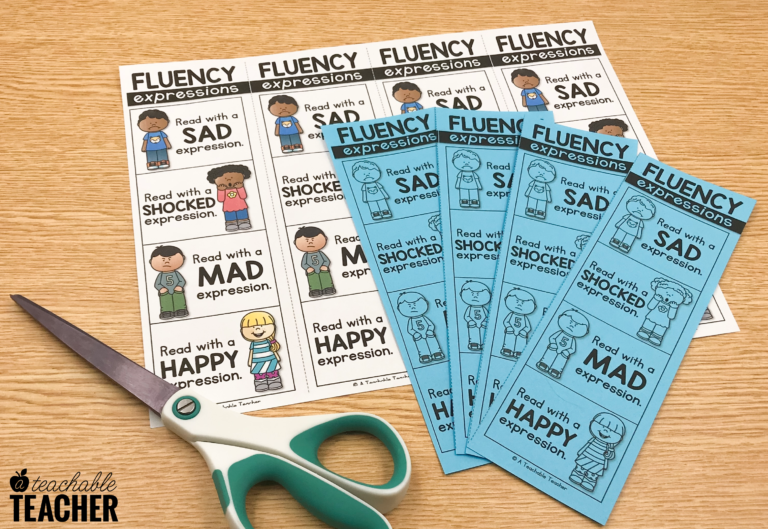 Teaching Reading with Expression: Free Fluency Bookmarks