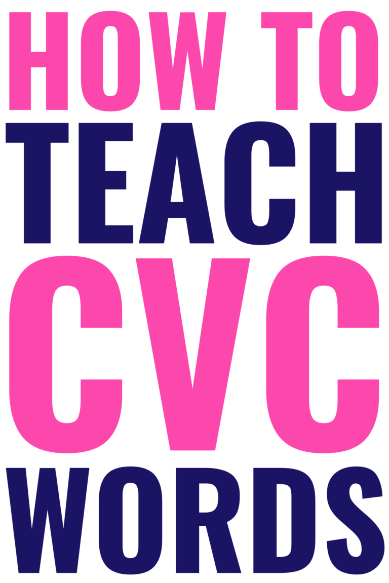 Teaching CVC Words in Kindergarten (with Free CVC Word List)