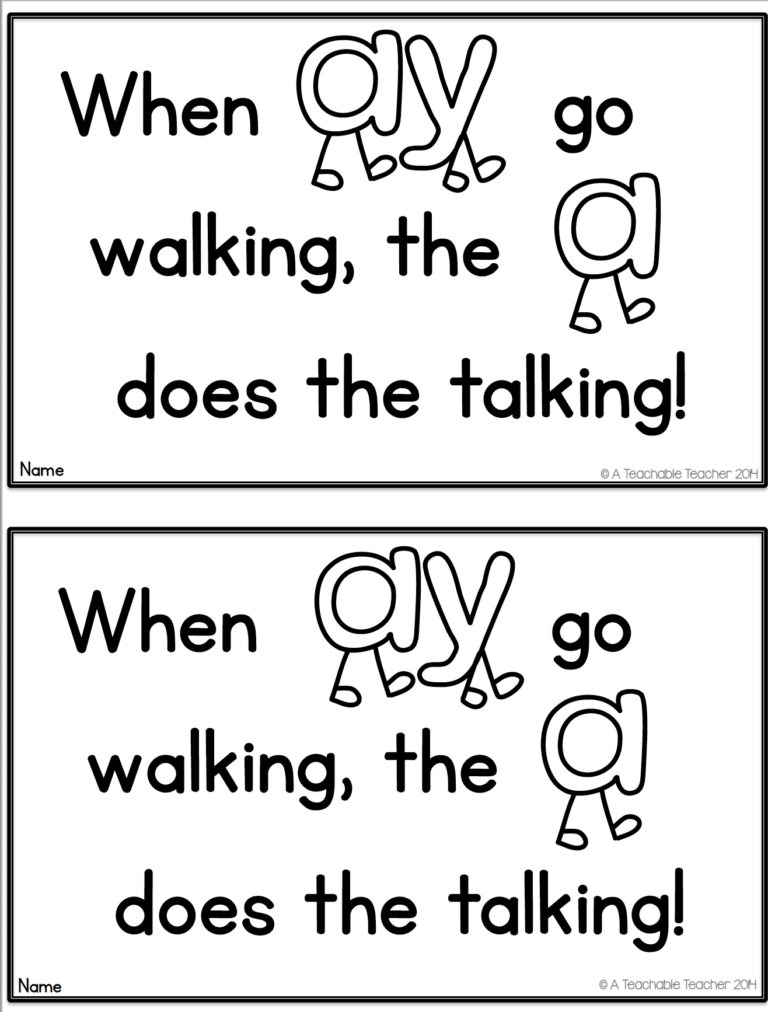 Vowel Team AY Activity Book - A Teachable Teacher