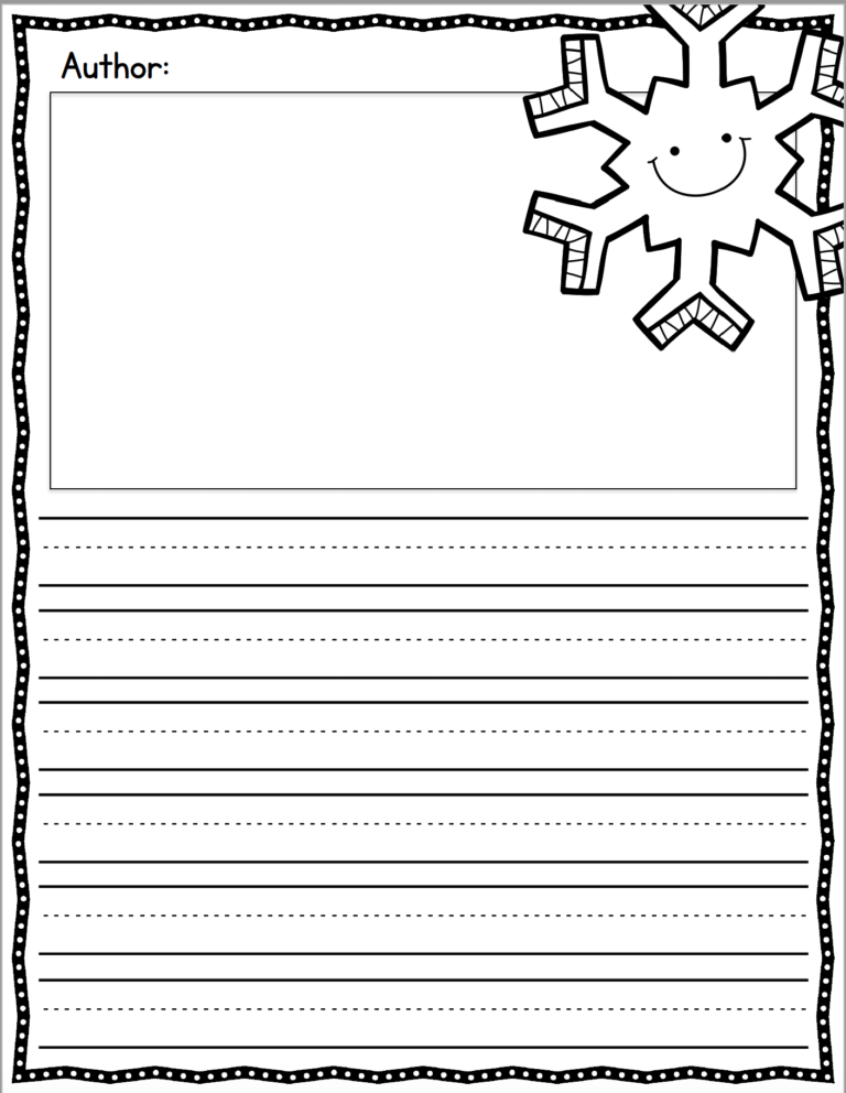 Winter Theme Writing Paper - A Teachable Teacher