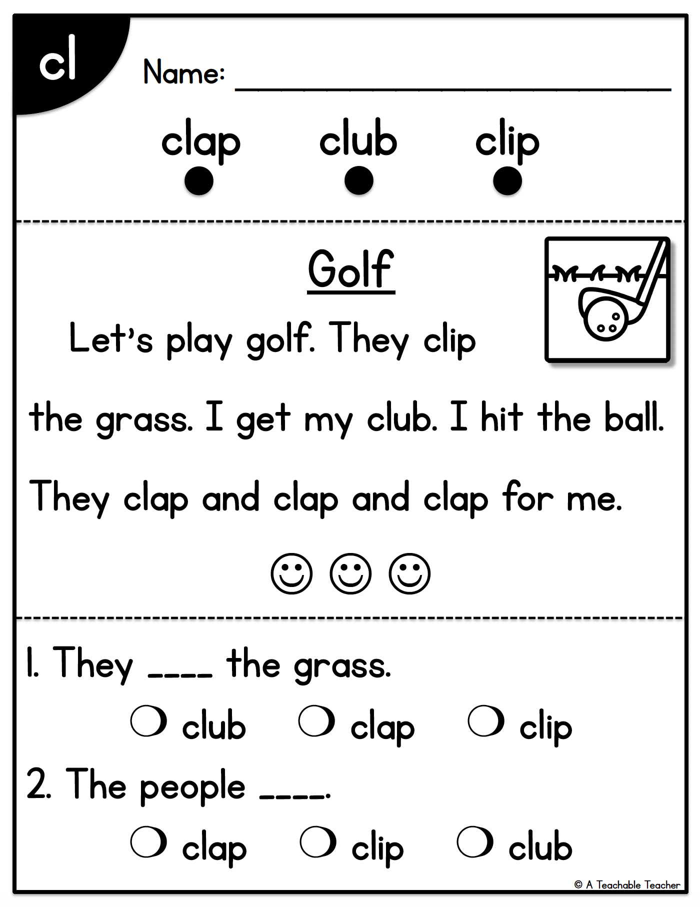 ONLY Short Vowel Words with Blends & Sight Words are Used