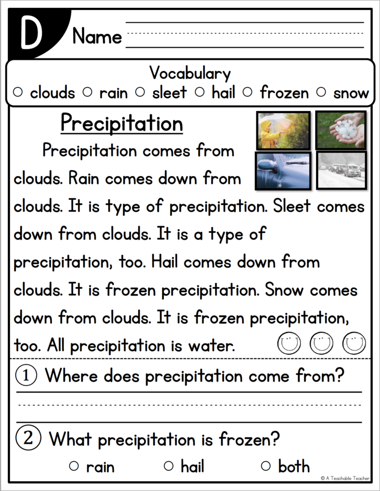 April Guided Reading Passages - Levels A-E - A Teachable Teacher