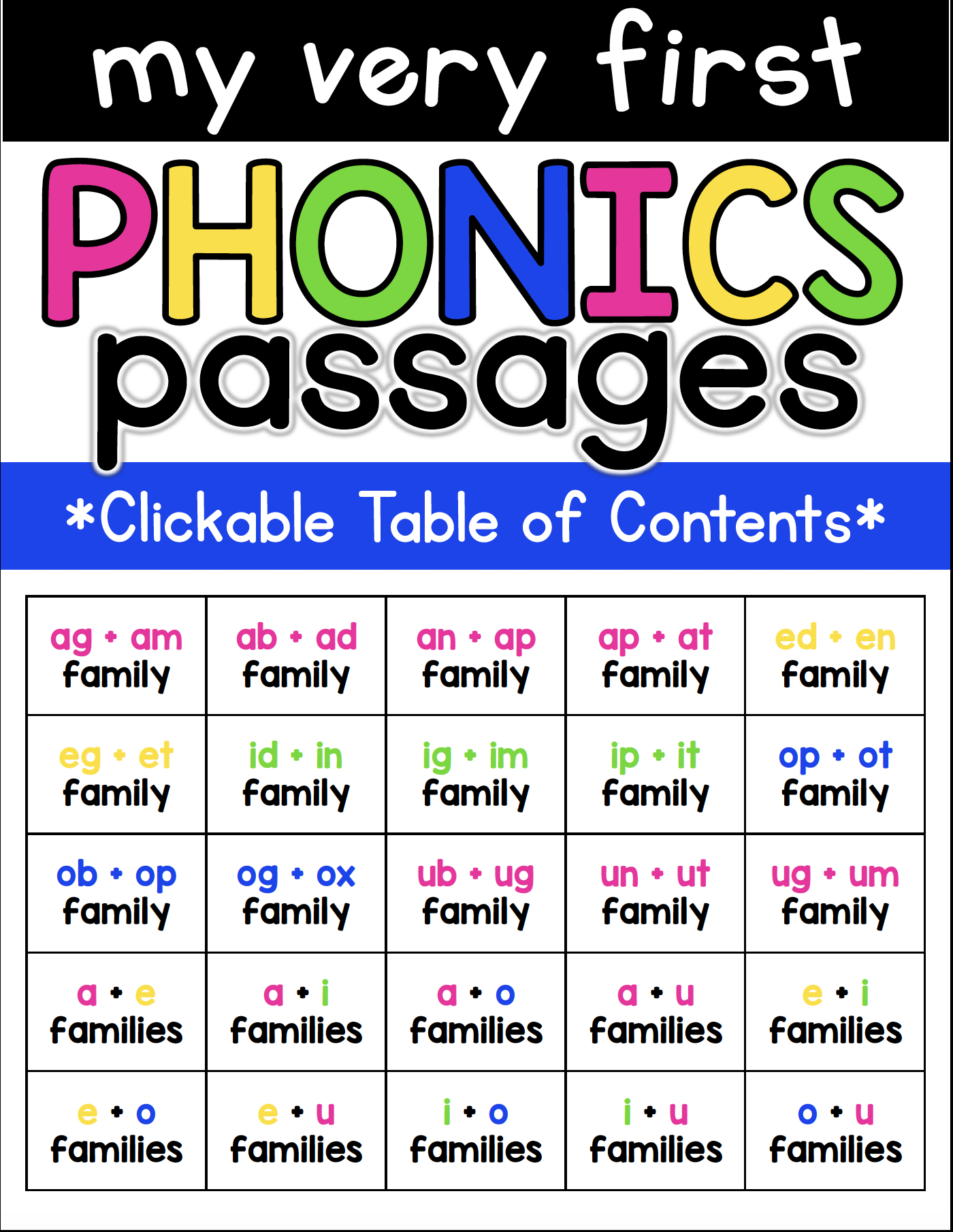 My Very First Phonics Passages Mixed CVC Practice A Teachable Teacher My Very First Phonics Passages Mixed CVC Practice A Teachable Teacher