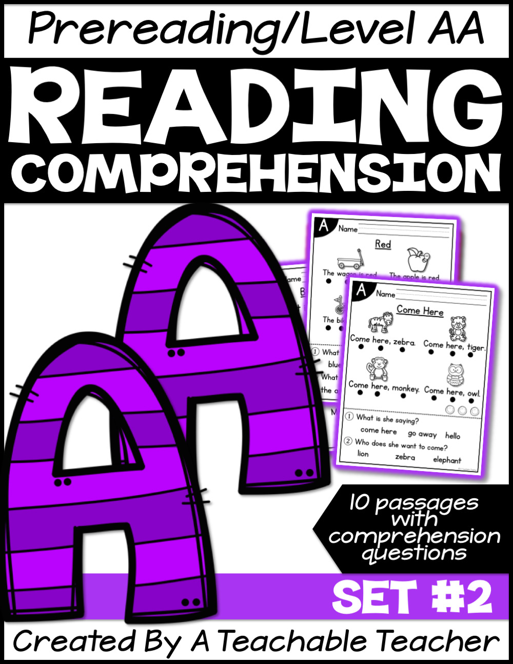 Level AA Reading Comprehension Passages and Questions - Set Two - A ...
