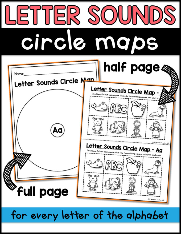 Letter Sounds Circle Maps - For Every Letter of the Alphabet - A ...