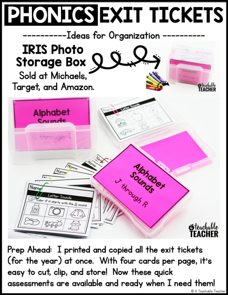Phonics Exit Tickets - The Alphabet Edition - A Teachable Teacher