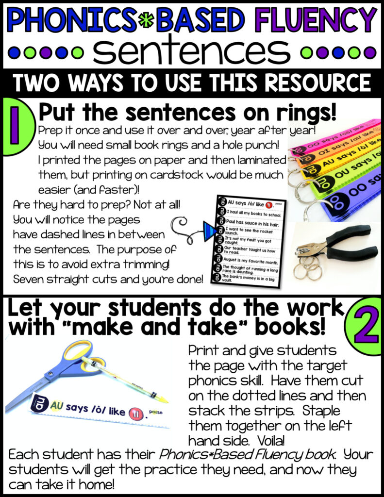 Phonics Based Fluency Sentences - Diphthongs and R-Controlled Vowels ...
