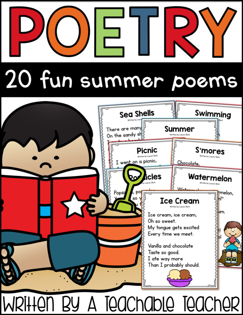 Poetry - 20 Fun Summer Poems - A Teachable Teacher