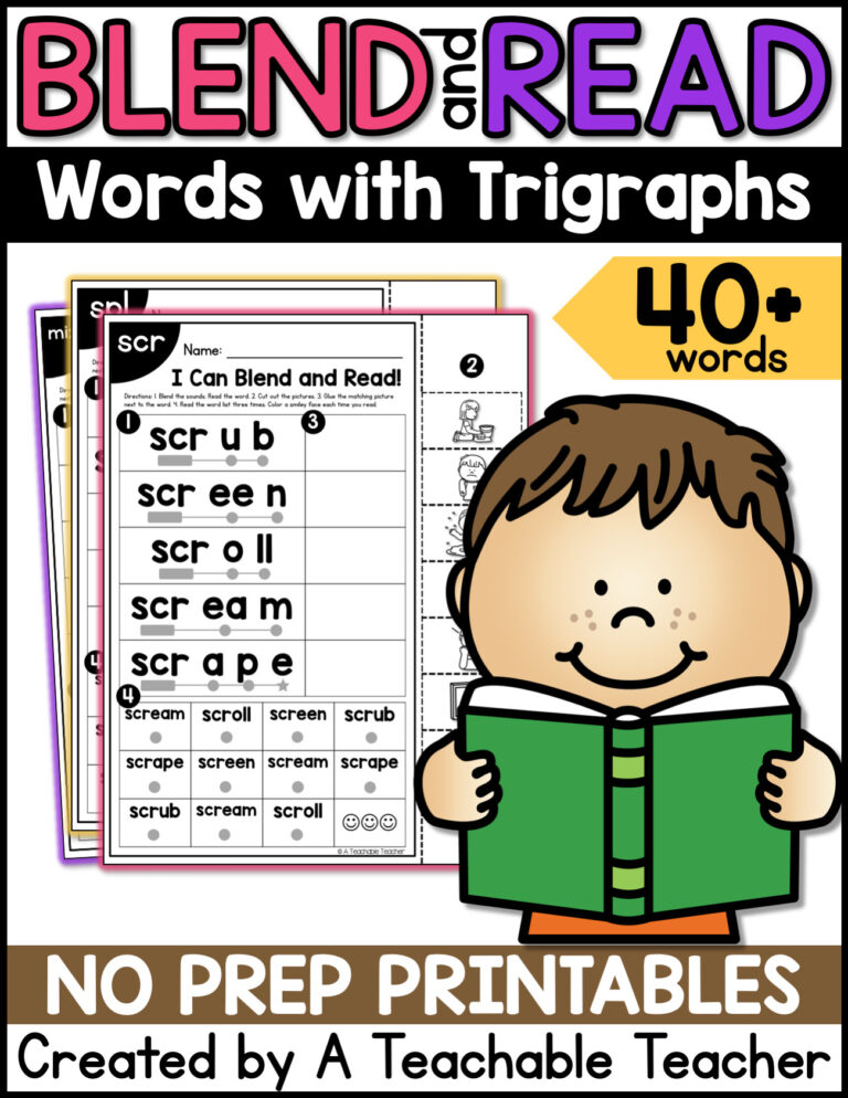 Blend and Read - Words with Trigraphs - A Teachable Teacher