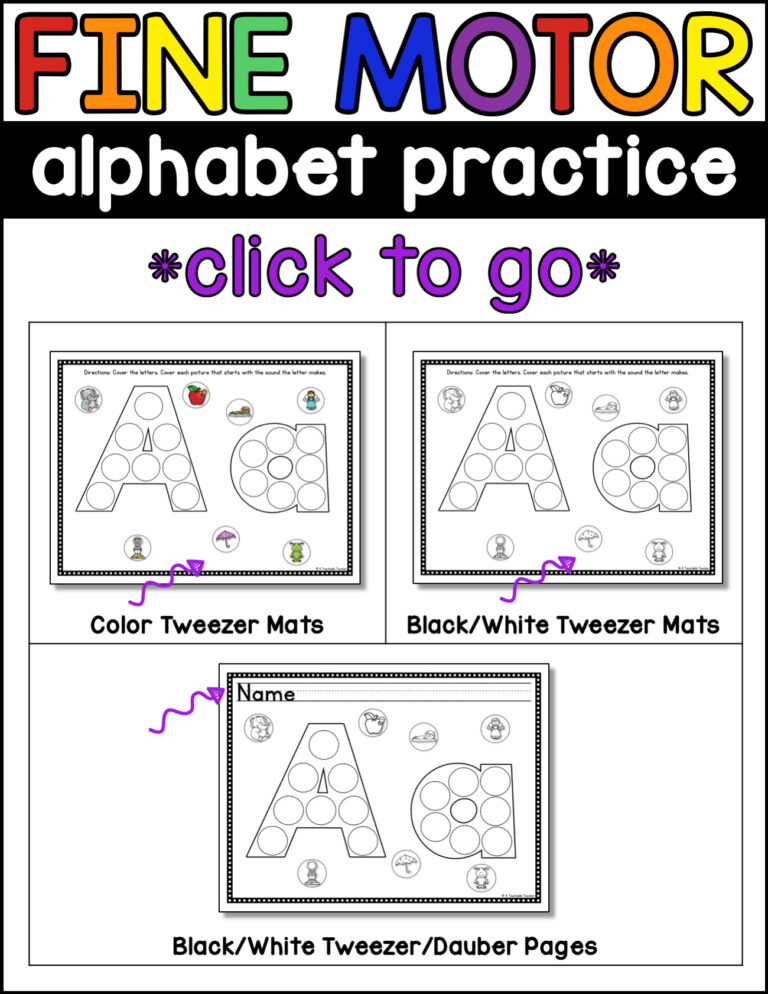 Fine Motor Alphabet Practice - Tweezer Edition - A Teachable Teacher