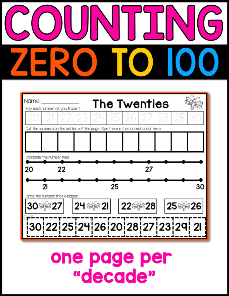 Counting Zero To 100 Printable Booklet A Teachable Teacher Counting Zero To 100 Printable Booklet A Teachable Teacher