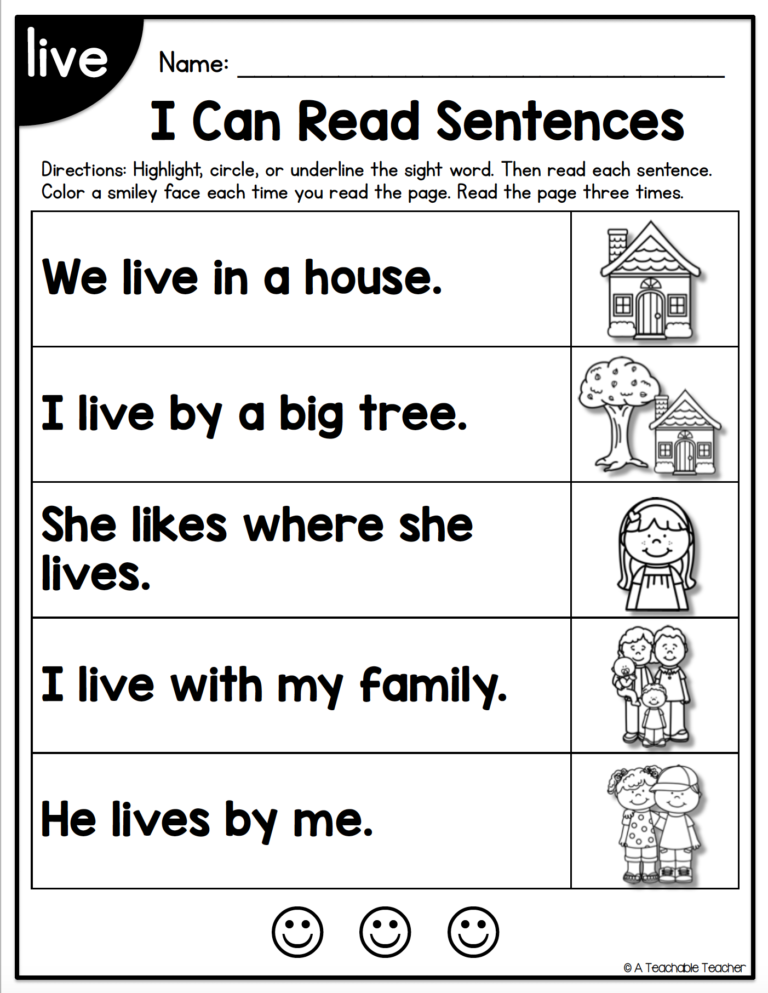 I Can Read Sight Word Sentences Set 2 A Teachable Teacher I Can Read Sight Word Sentences Set 2 A Teachable Teacher