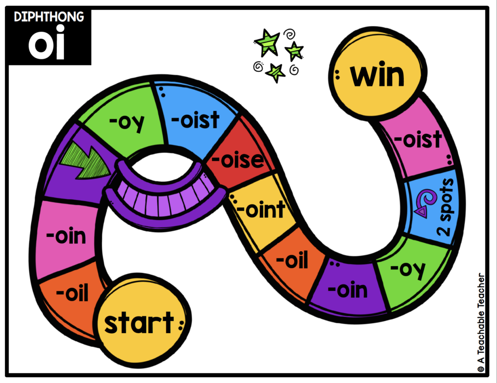 Phonics Games - Word Family Slide - Diphthongs and R-Vowels Edition - A ...
