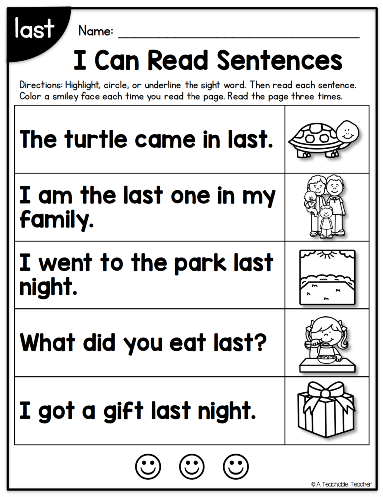 I Can Read - Sight Word Sentences Set #3 - A Teachable Teacher