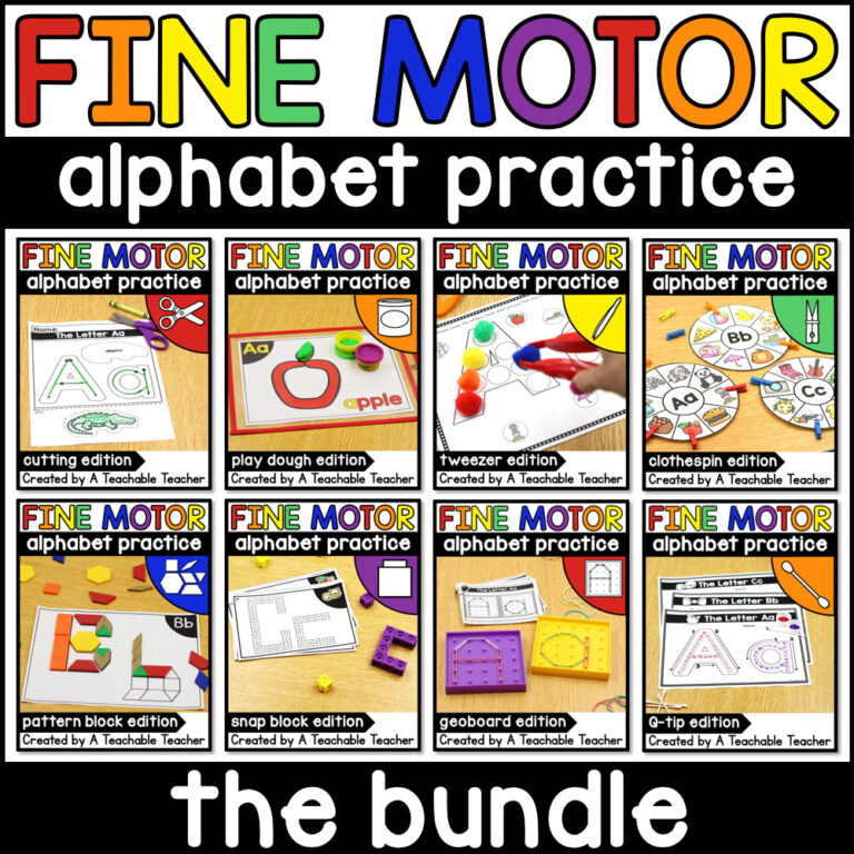 Fine Motor Alphabet Practice- BUNDLE - A Teachable Teacher