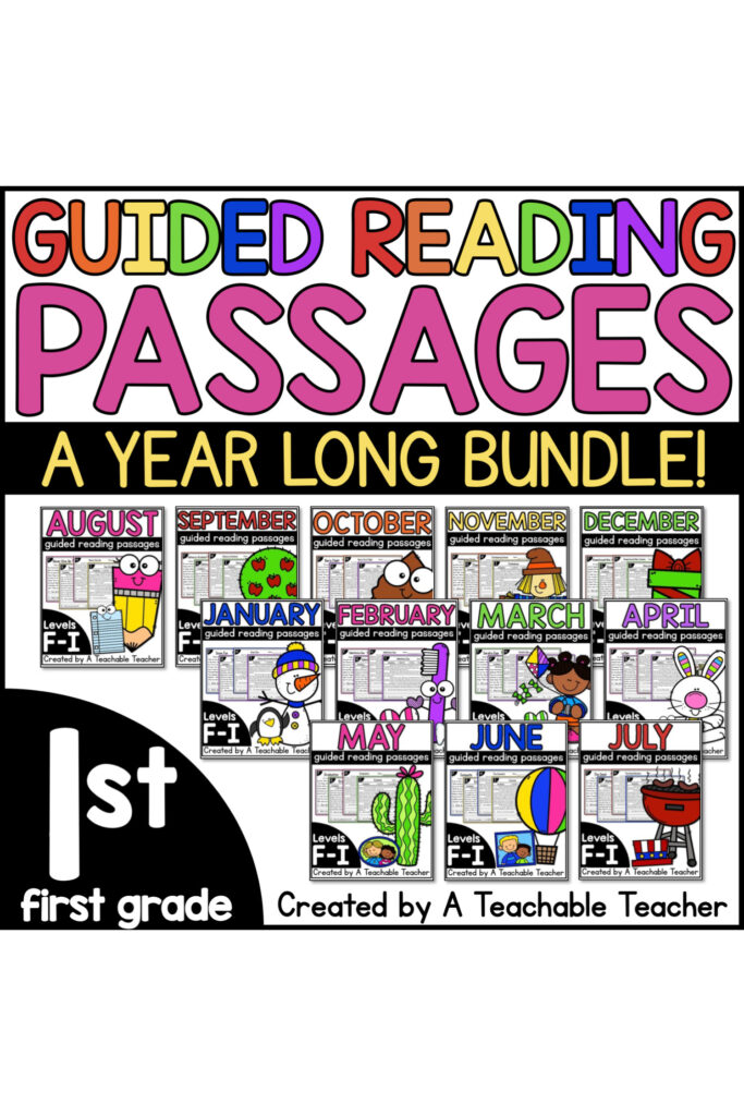January Guided Reading Passages - Levels F-I - A Teachable Teacher