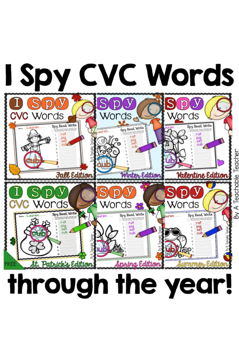 I Spy CVC Words - Summer Edition - A Teachable Teacher