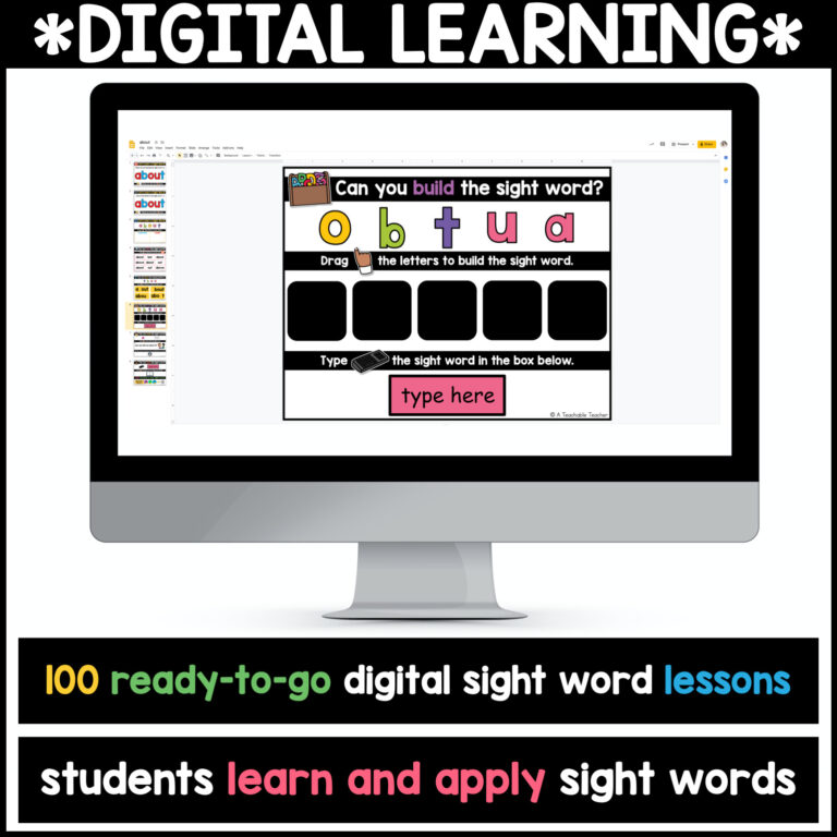 Digital Learning - Sight Words and Boom Cards (150 Words)