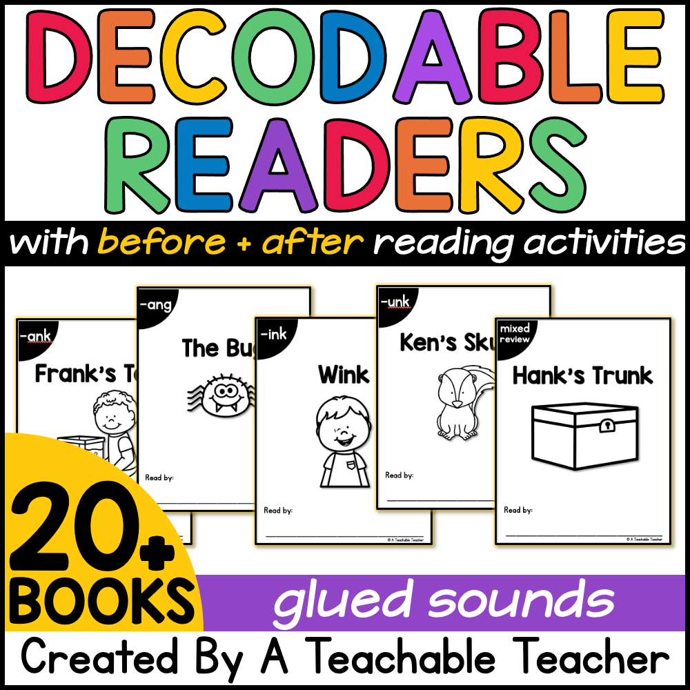 Glued Sounds Decodable Readers A Teachable Teacher Glued Sounds Decodable Readers A Teachable Teacher