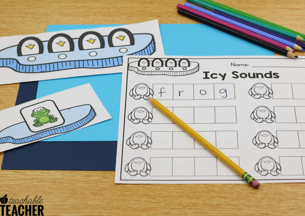 Winter Phonemic Awareness Activities: Segmenting & Blending Sounds - A ...