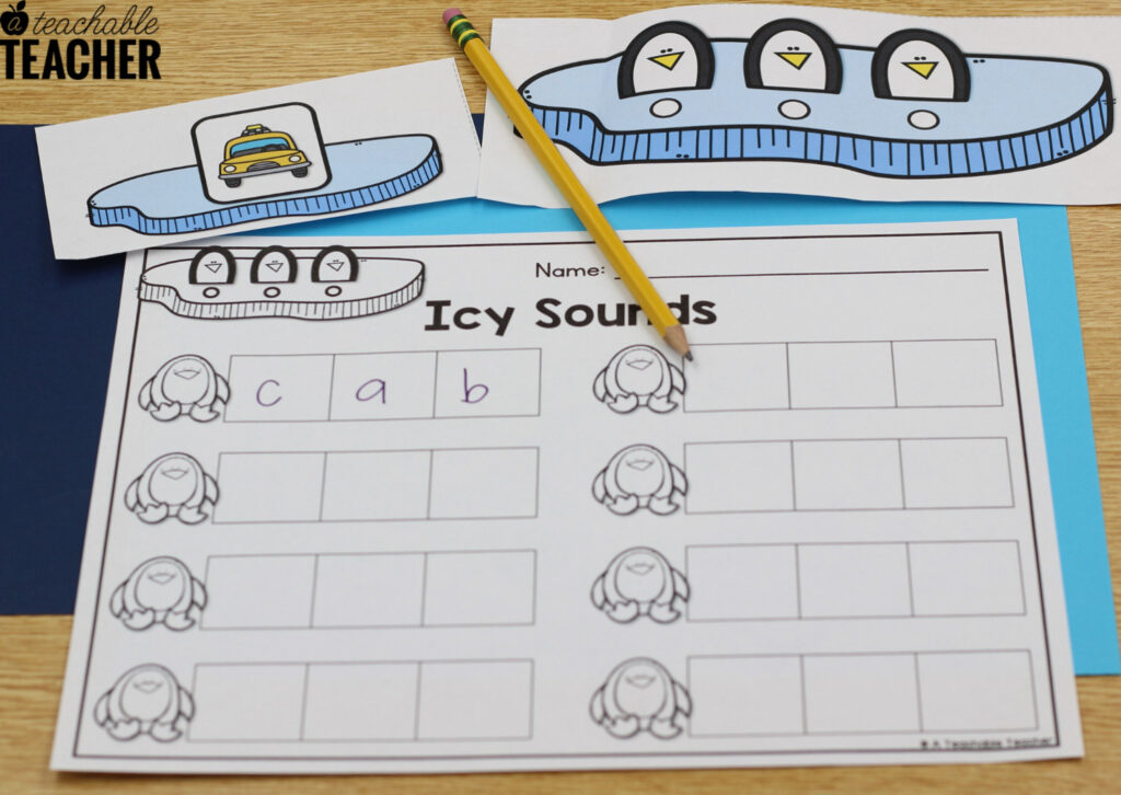 Winter Phonemic Awareness Activities: Segmenting & Blending Sounds - A ...