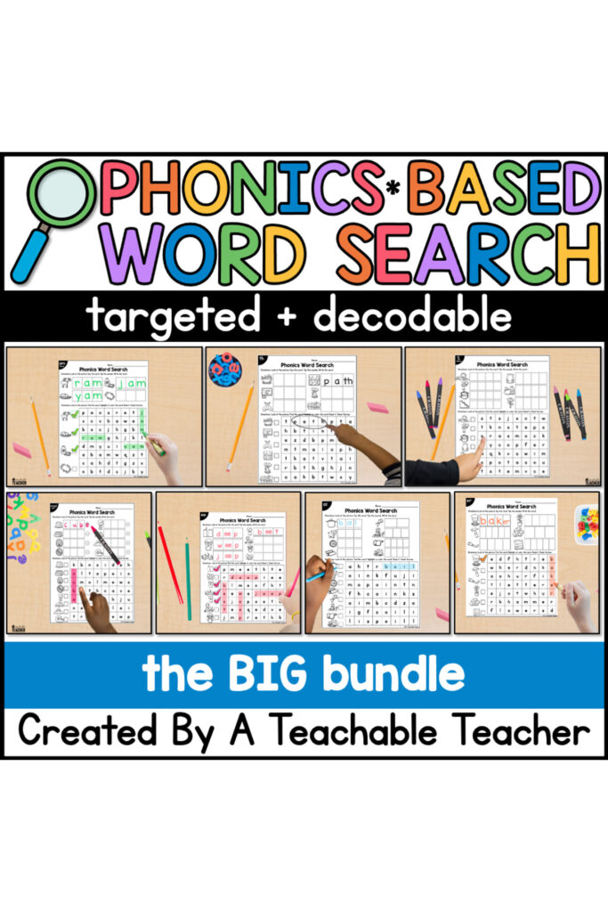 R-Controlled Vowels Worksheets Phonics Word Search: Write & Find Words ...
