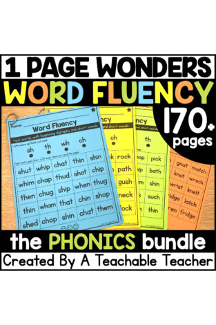 1 Page Wonders for Building Word Fluency - Blends - A Teachable Teacher