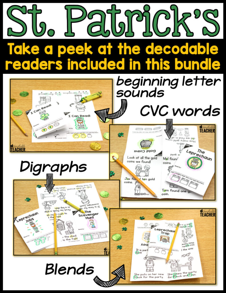 St. Patrick's Day Decodable Readers - A Teachable Teacher