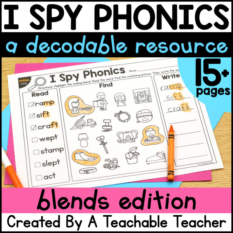 I Spy Phonics: Read & Write Blends - A Teachable Teacher